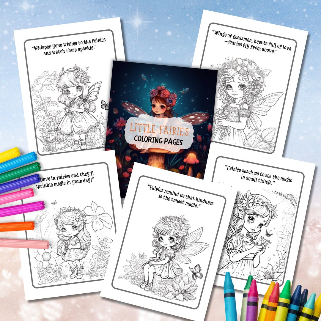 Personalize Fairy Coloring Pages Printable Fairy Coloring Books Fairy ...