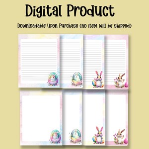 Easter Bunny Stationery Printable Stationery Easter Writing Paper ...