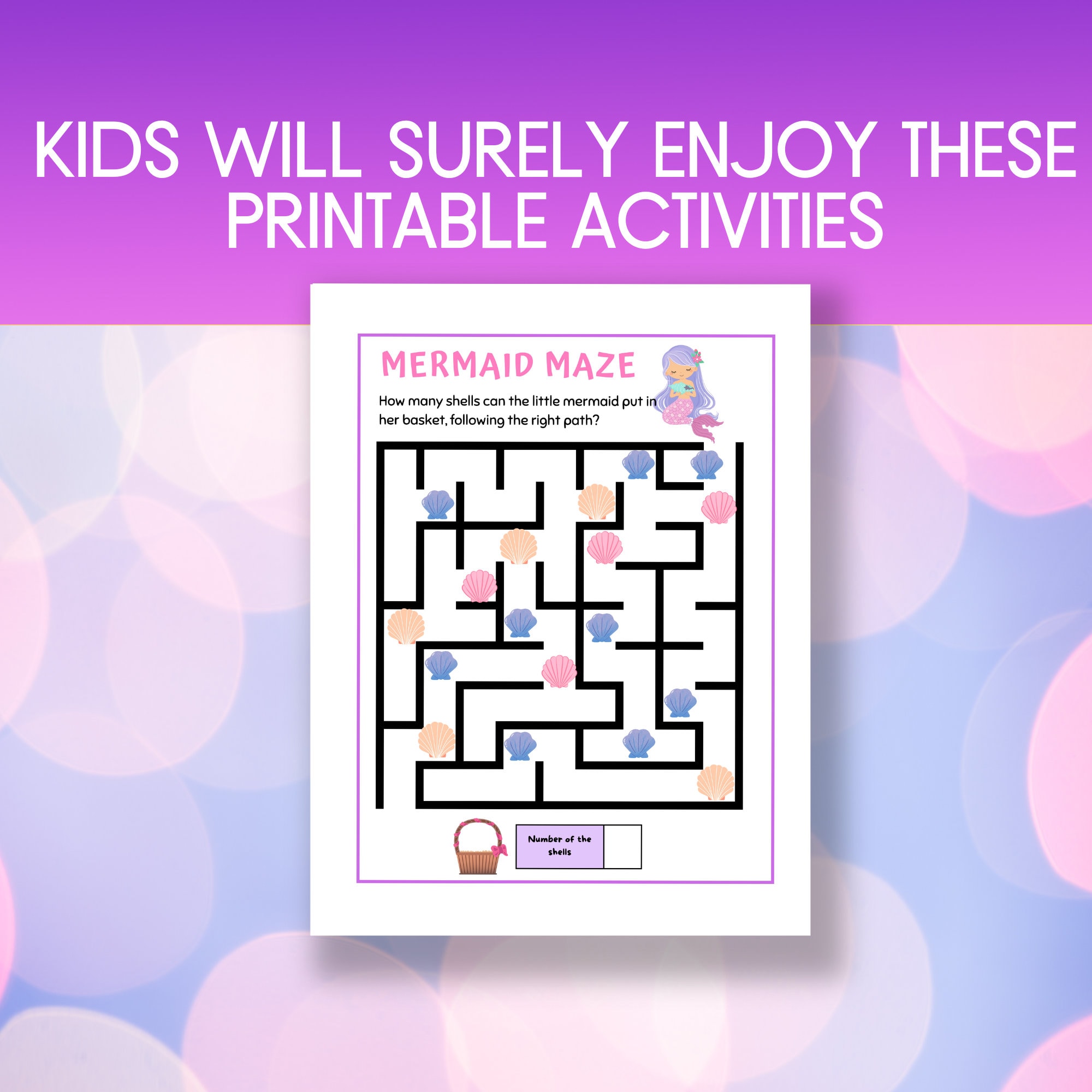 Mermaid Games Bundle Mermaid Birthday Games Mermaid Party Games Mermaid ...