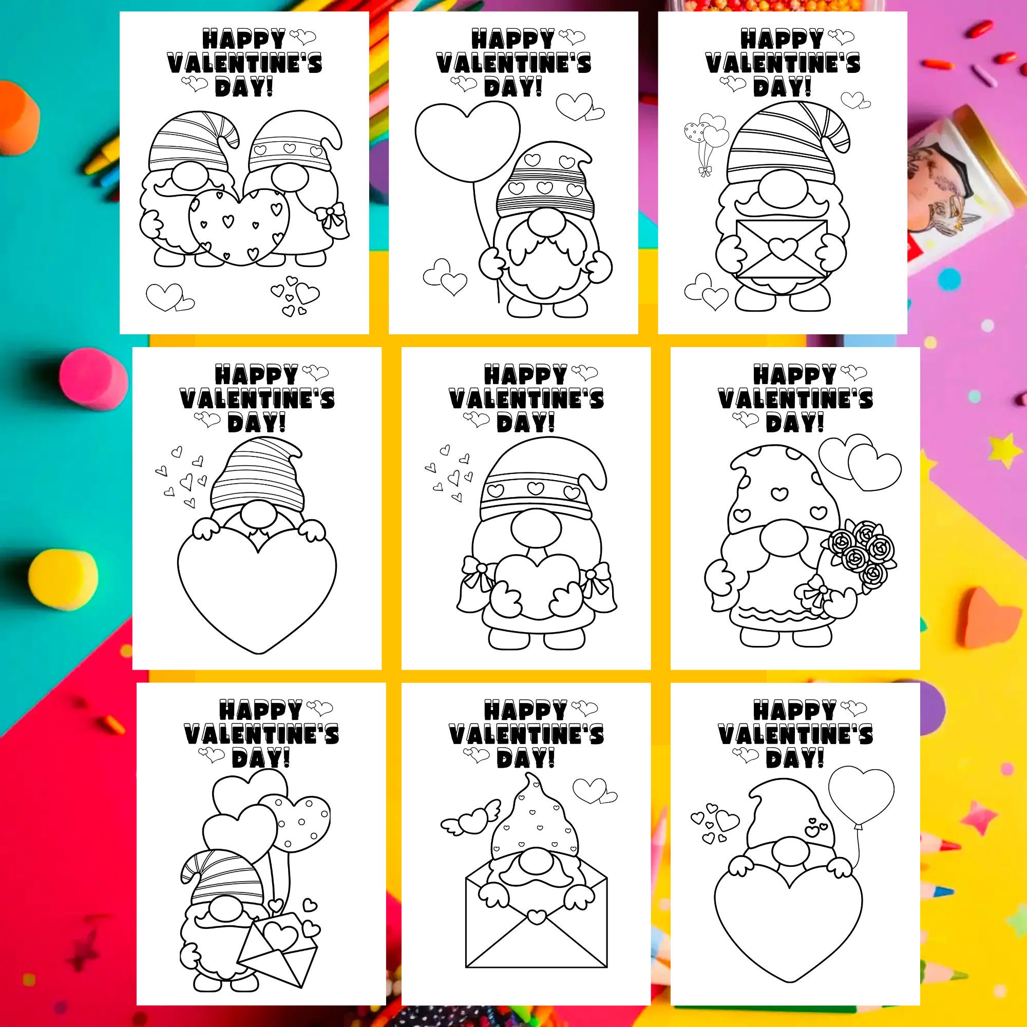 Valentine Coloring Pages for Kids Toddlers Preschool Coloring Book ...