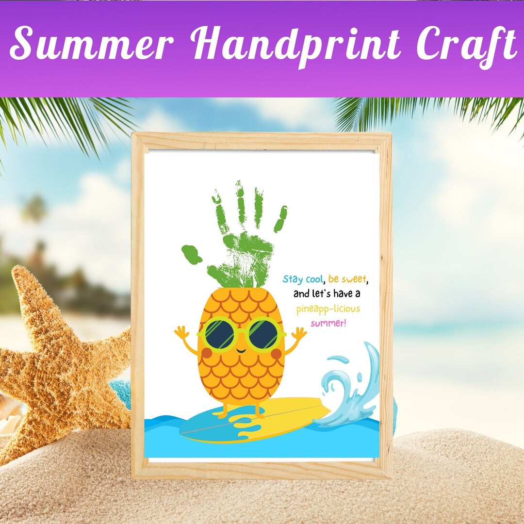 Summer Handprint Craft Art Summer Handprint for Toddler Summer Craft ...
