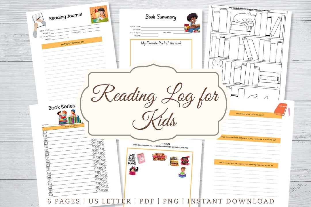 Reading Tracker Reading Log for Kids Reading Journal Grade 3 4 5 Record ...