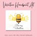 Valentines Day Bee Handprint Craft Printable Valentines Handprint Art ...