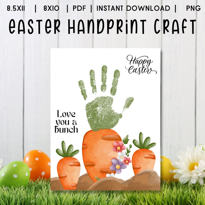 Easter Handprint Craft Art Printable Easter DIY Craft for Kids Baby ...