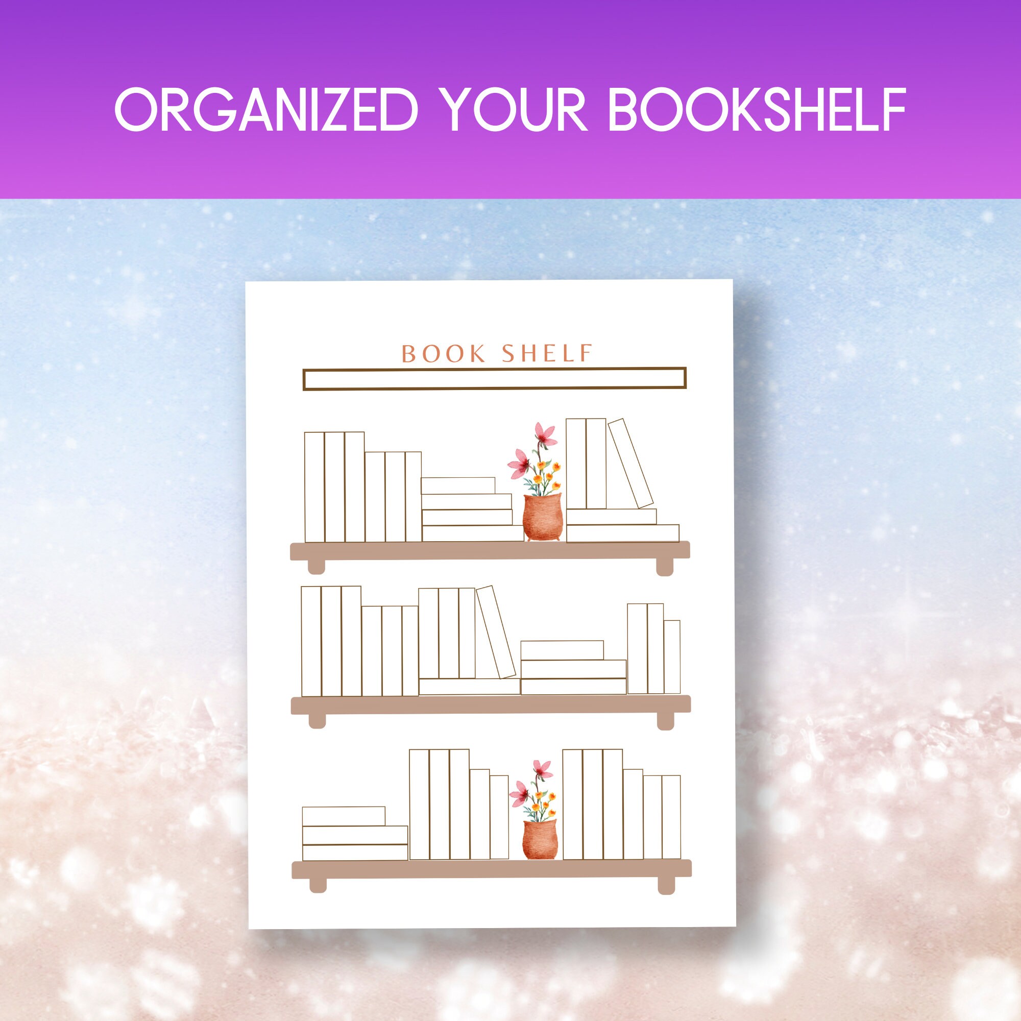 Book Tracker Reading Tracker Bookshelf Reading Log Planner - Etsy