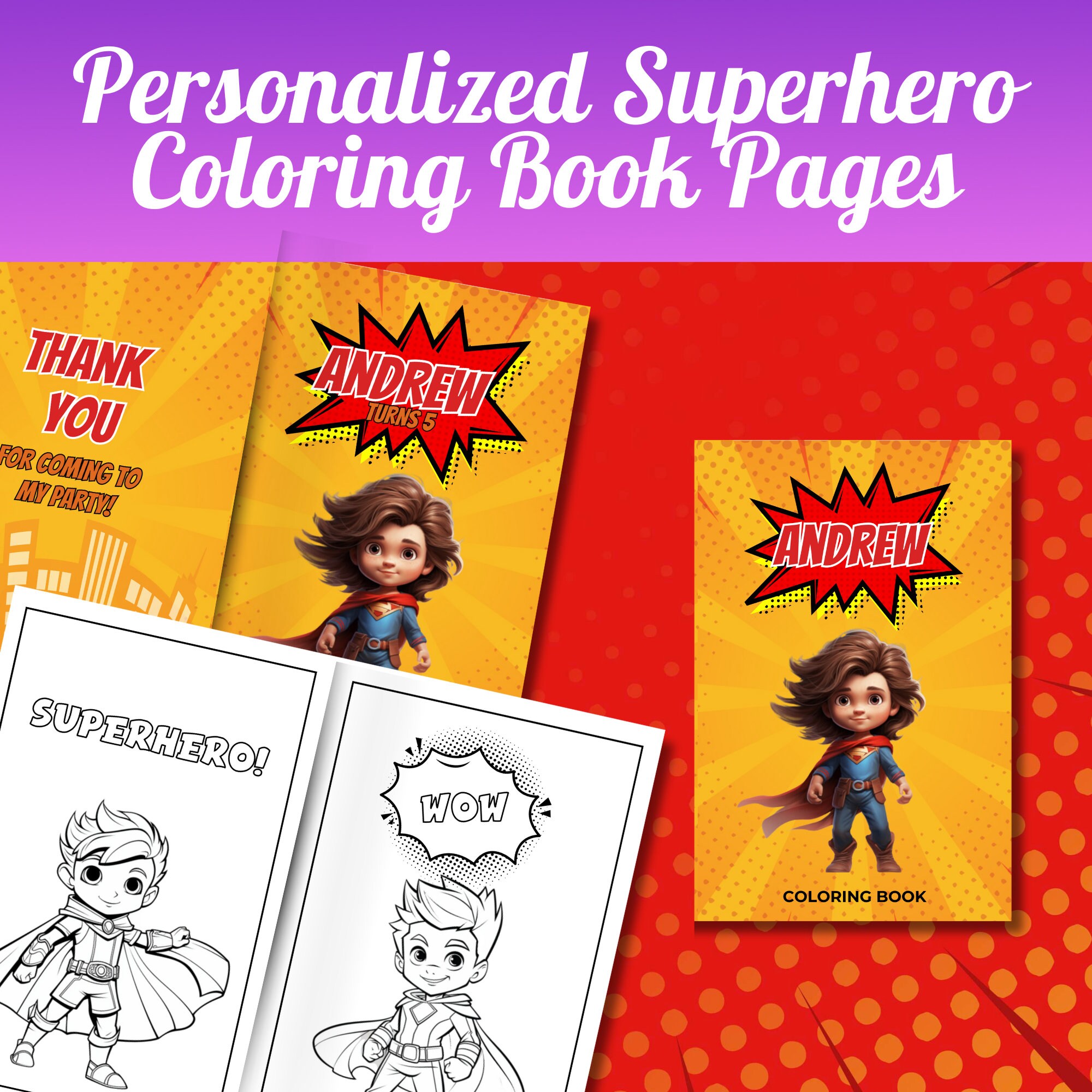 Personalized Kids Coloring Book Personalized Kids Gift for Birthdays ...