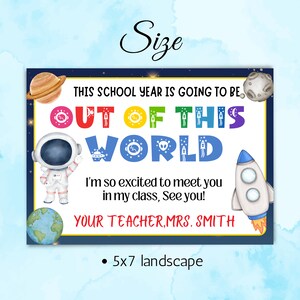 Editable Teacher Welcome Back to School Postcard for Students Cute ...
