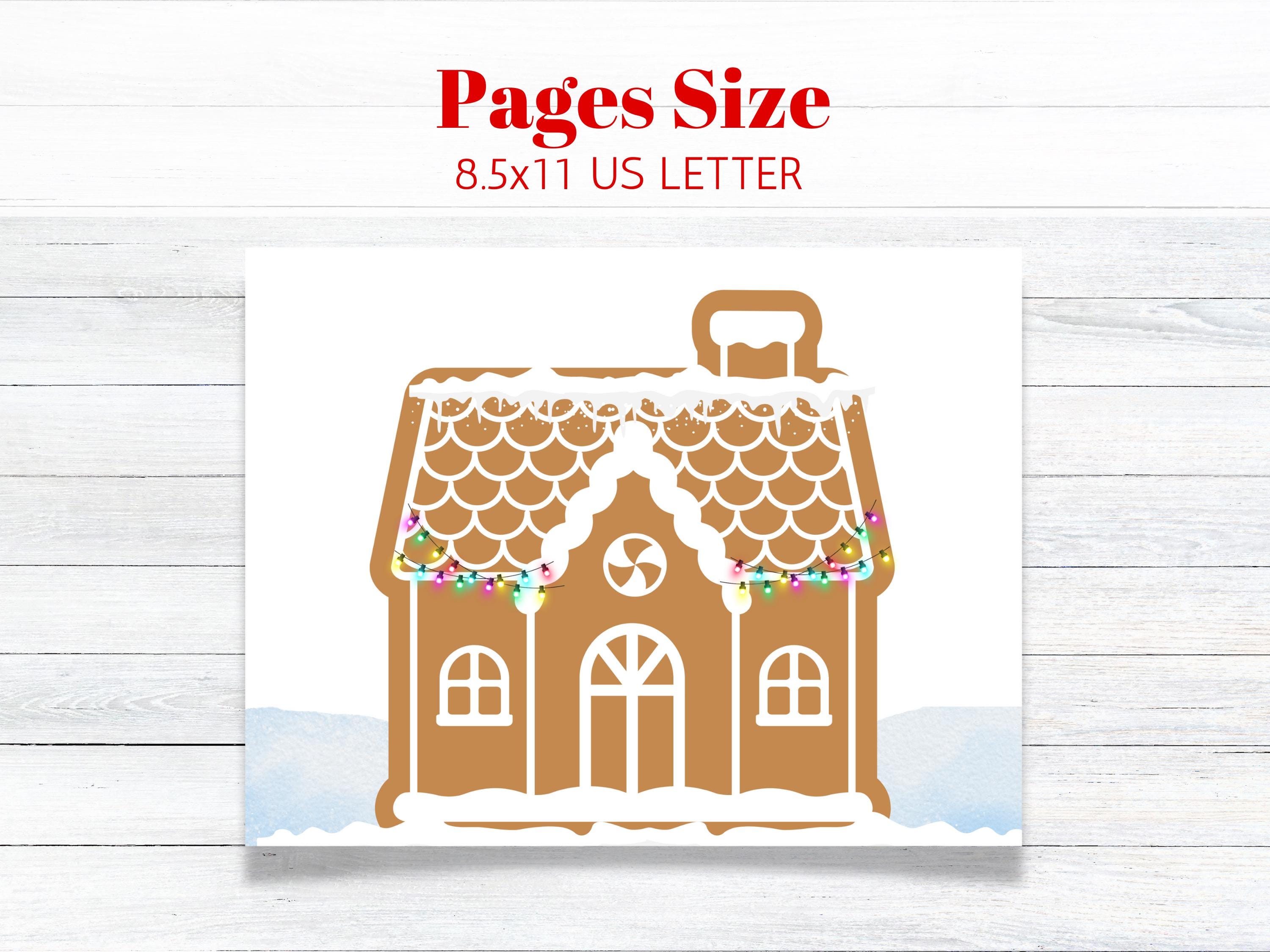 Create a Christmas Gingerbread House Cut and Paste Activity Design the ...