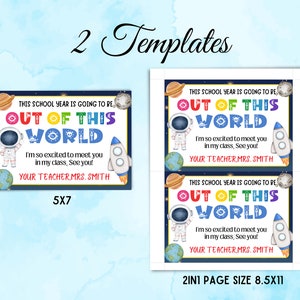 Editable Teacher Welcome Back to School Postcard for Students Cute ...