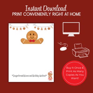 Christmas Gingerbread Man Handprint Craft Printable DIY Art for Baby ...