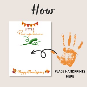 Thanksgiving Handprint Craft Little Pumpkin Preschool Toddler Fall ...