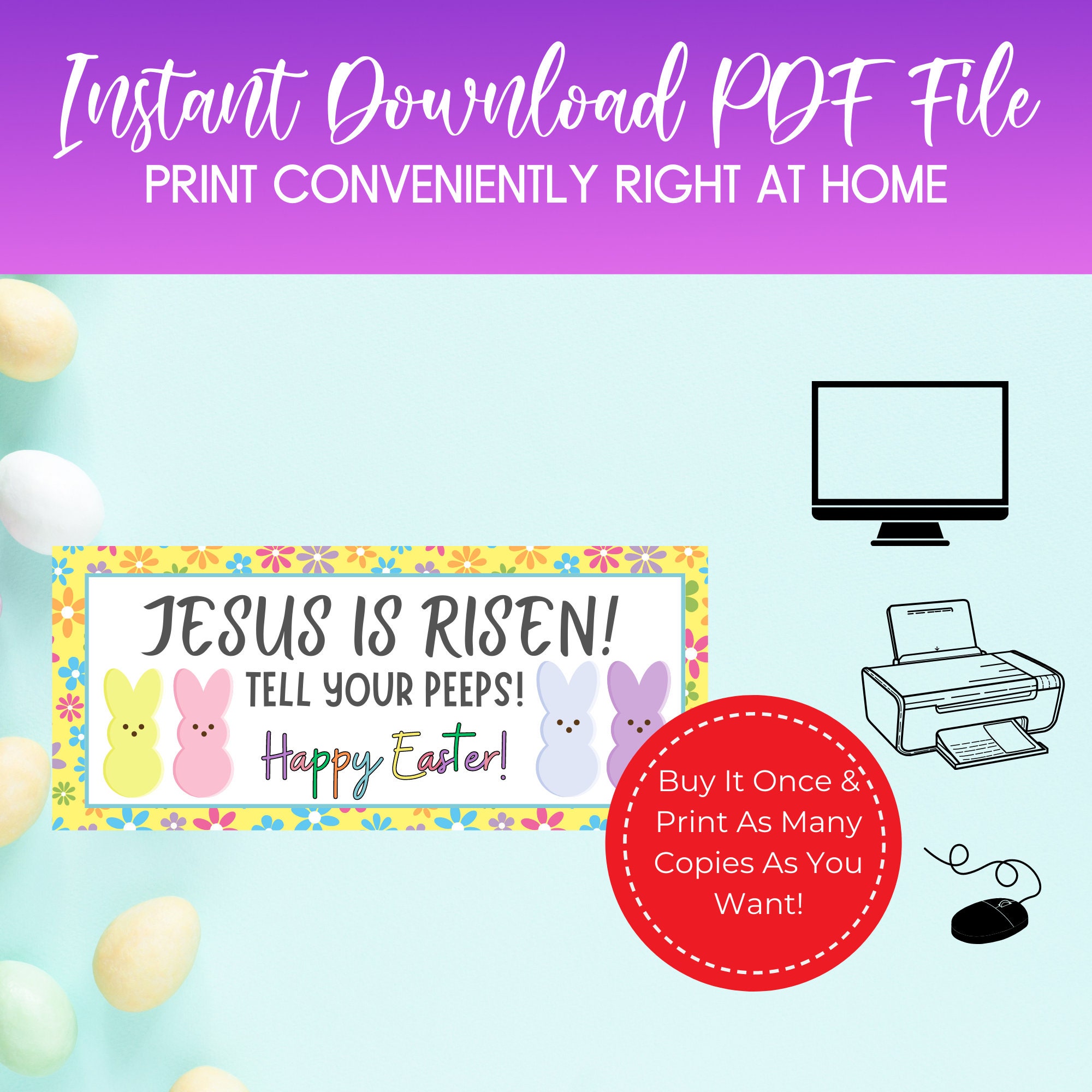 Jesus is Risen Tell Your Peeps, He is Risen Tell Your Peeps Easter ...