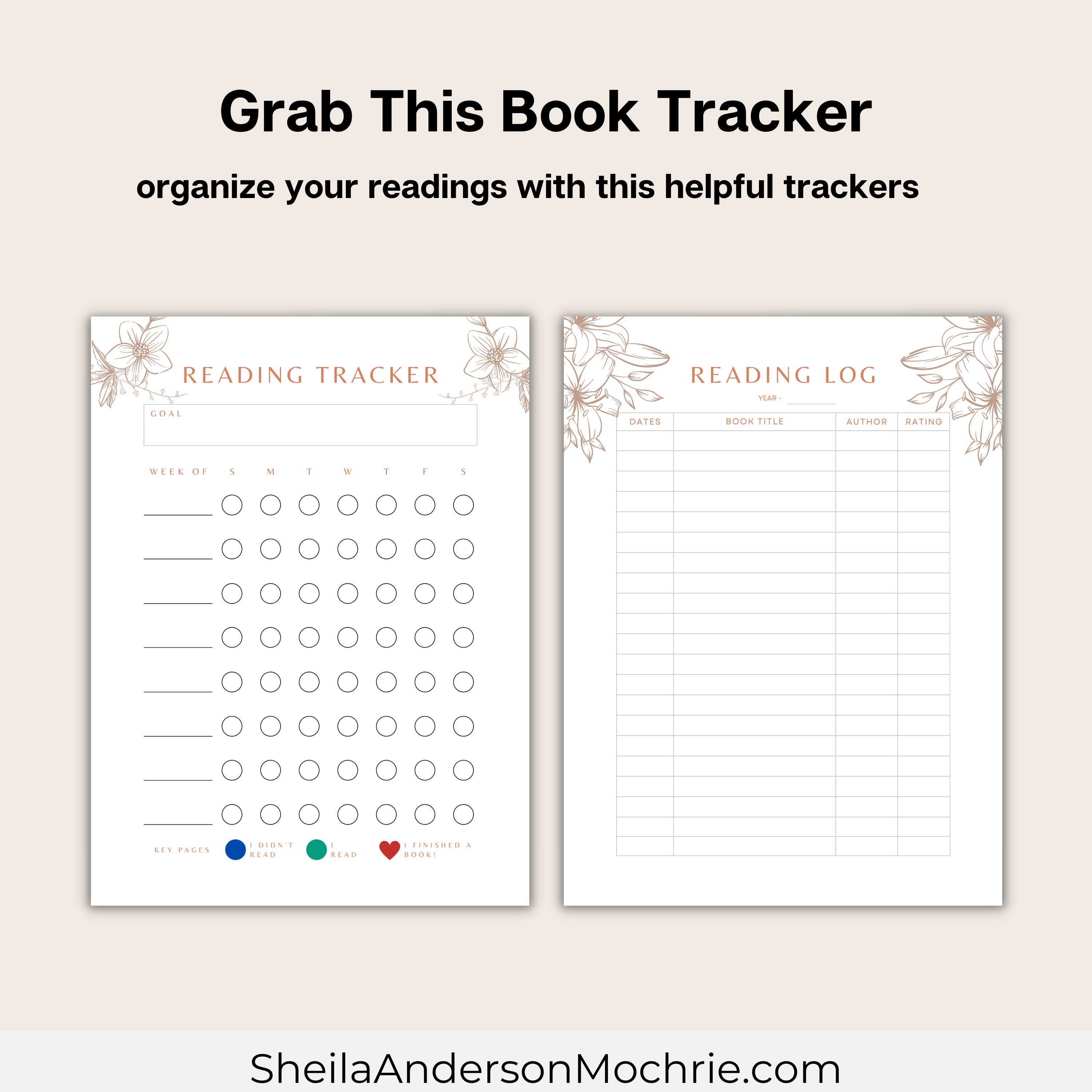 Book Tracker Reading Tracker Bookshelf Reading Log Planner | Etsy