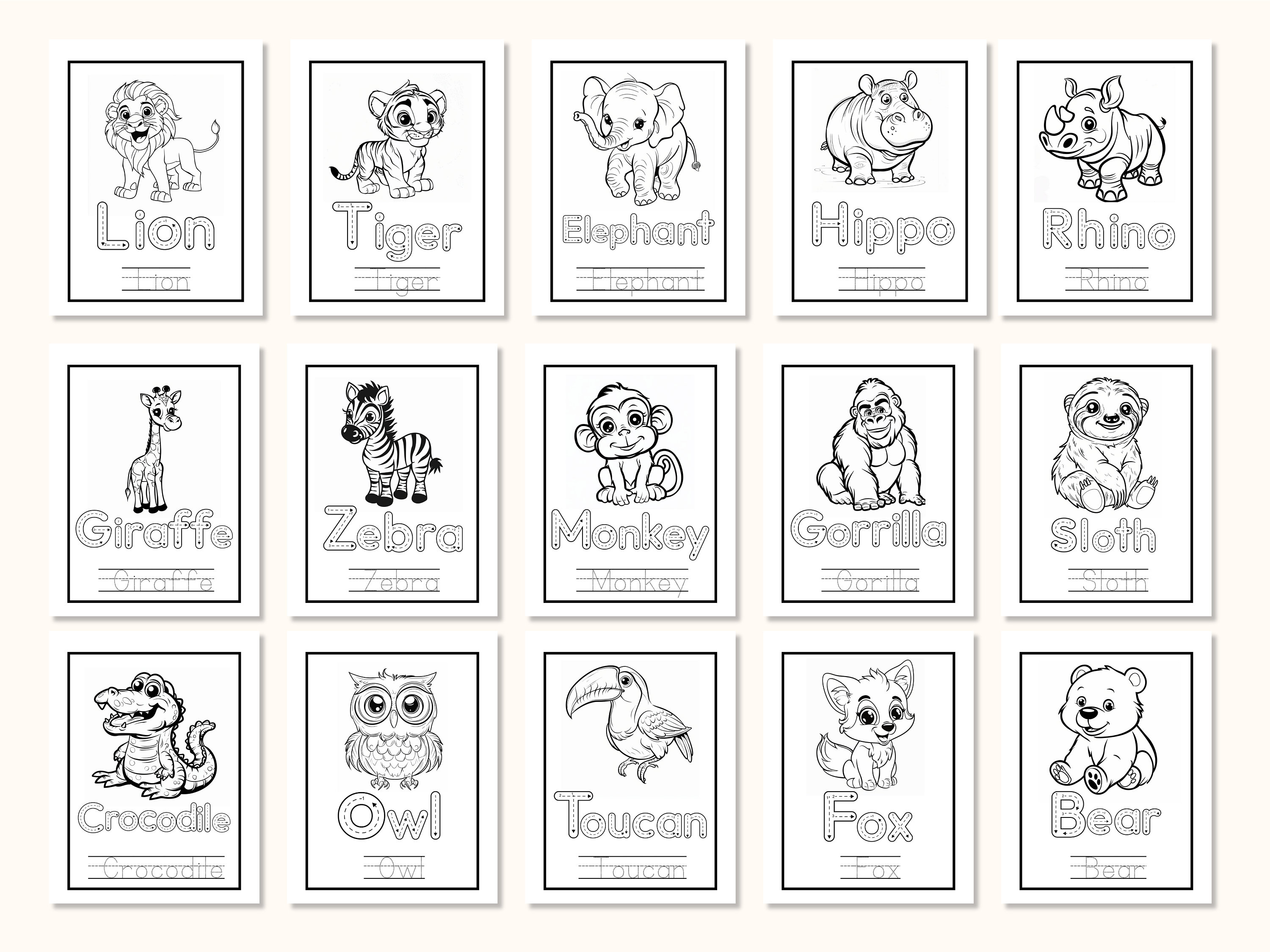 Kids Coloring Pages Printable Coloring Sheets Wild Animal Coloring ...