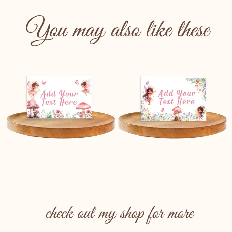 Editable Fairy Party Food Label Fairy Blank Food Tent Cards Labels ...