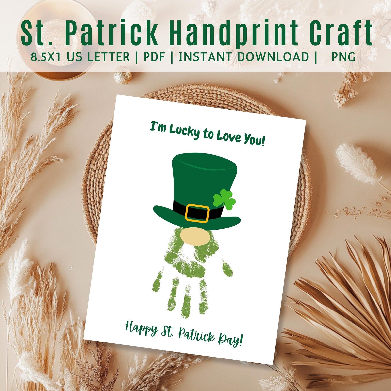 St. Patricks Day Fun Handprint Craft Toddlers Preschool Teacher ...