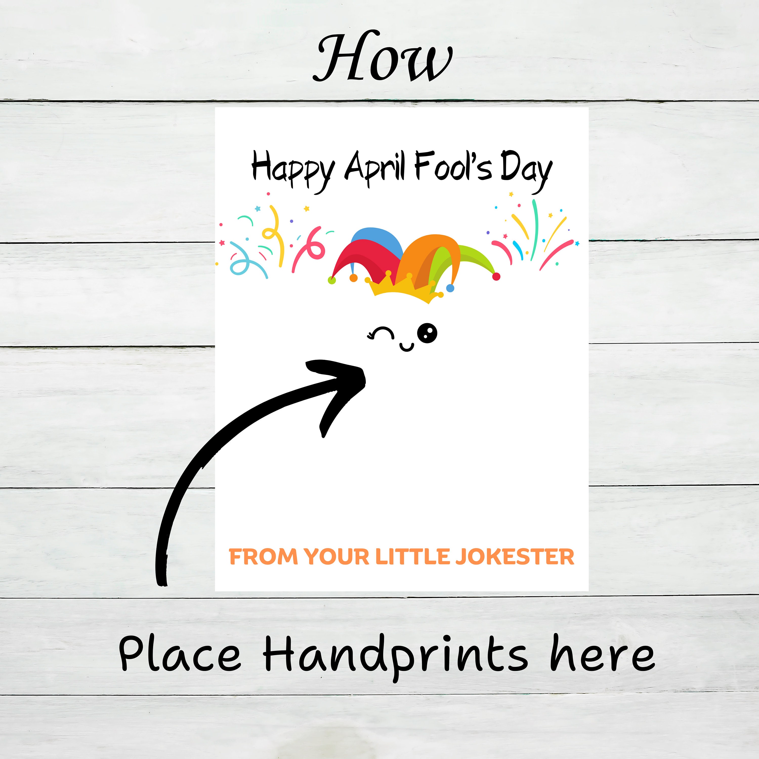 April Fools Day Handprint Craft Art 1st April Spring DIY Craft Kids ...