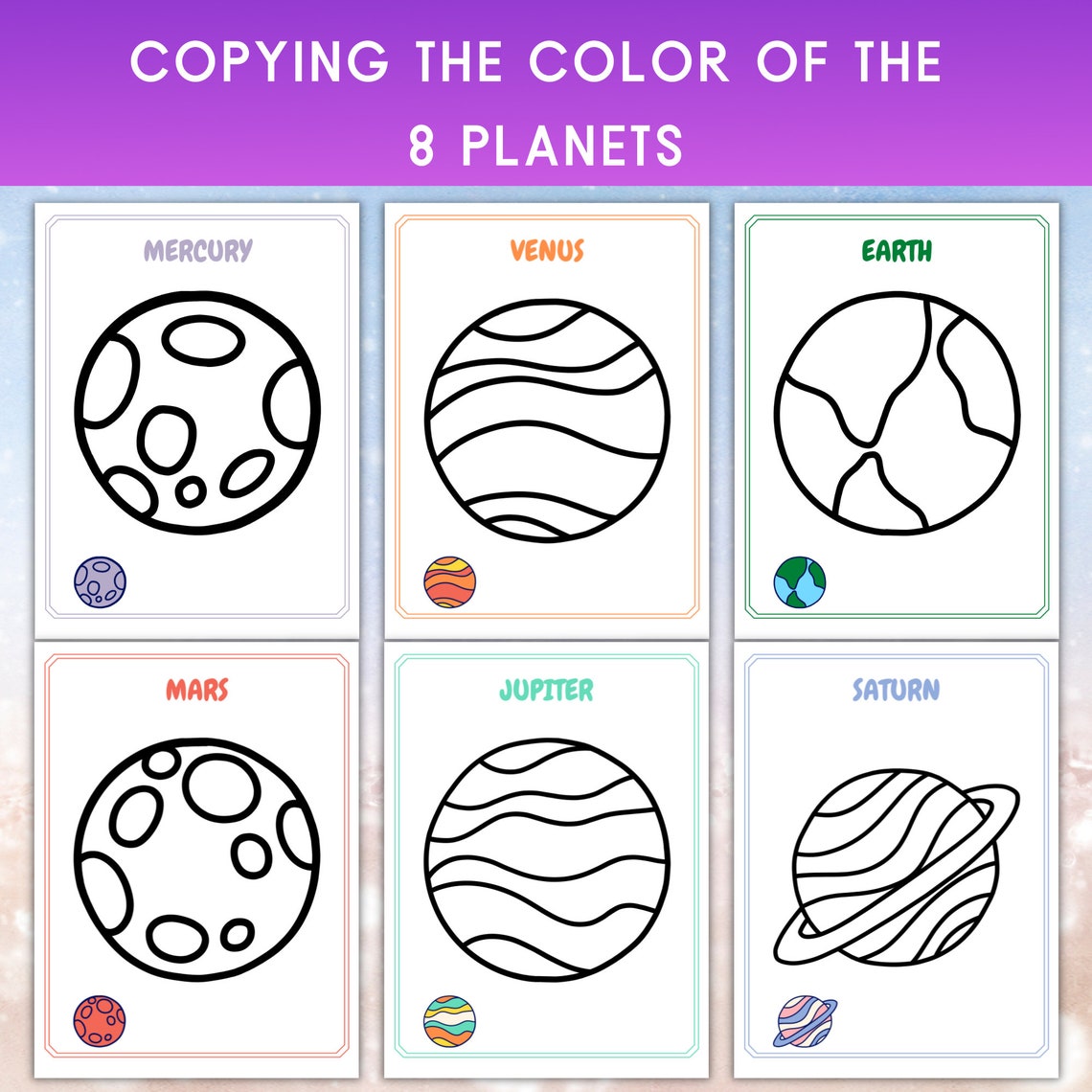 Solar System Coloring Page Coloring Pages for Kids Learning Activity ...