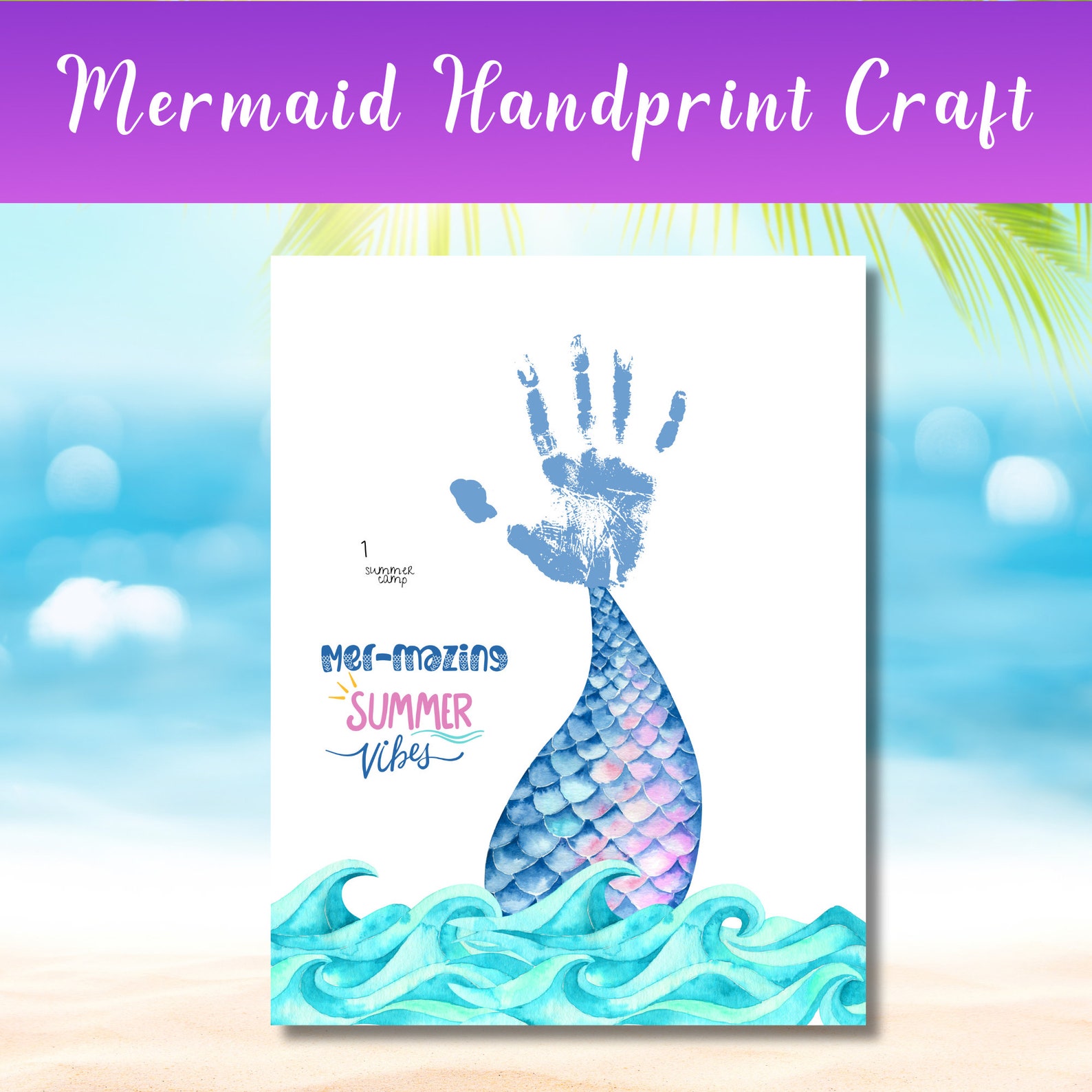 Summer Handprint Craft Bundle Summer Handprint Art for Toddler Summer ...