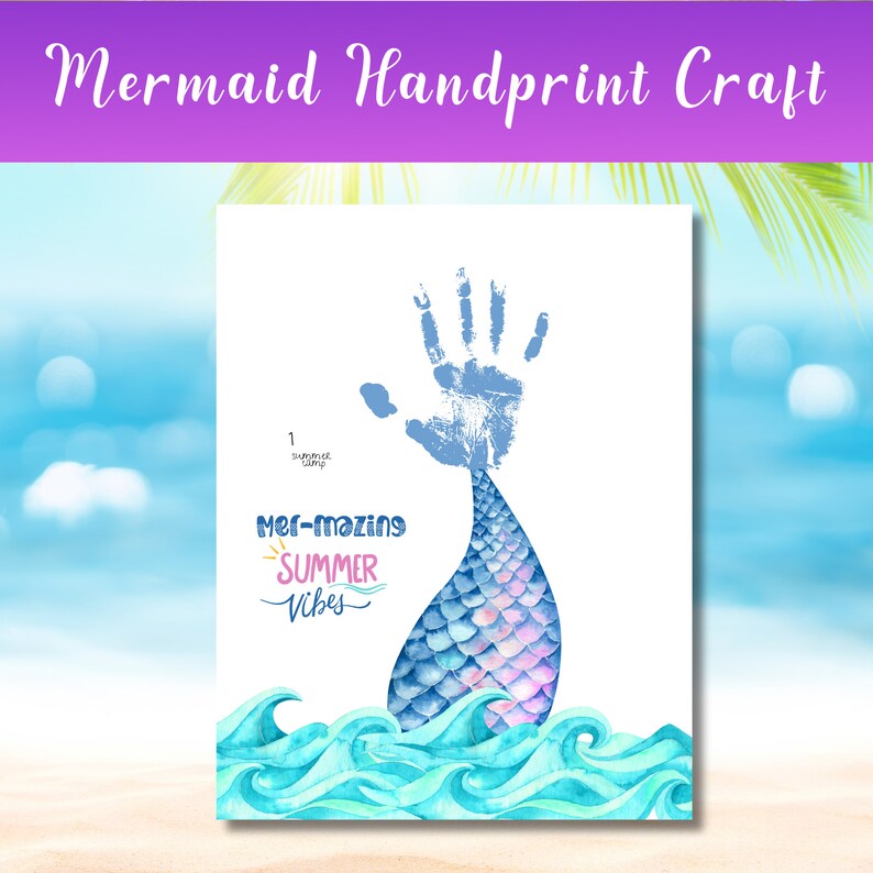 Summer Handprint Craft Bundle Summer Handprint Art for Toddler Summer ...