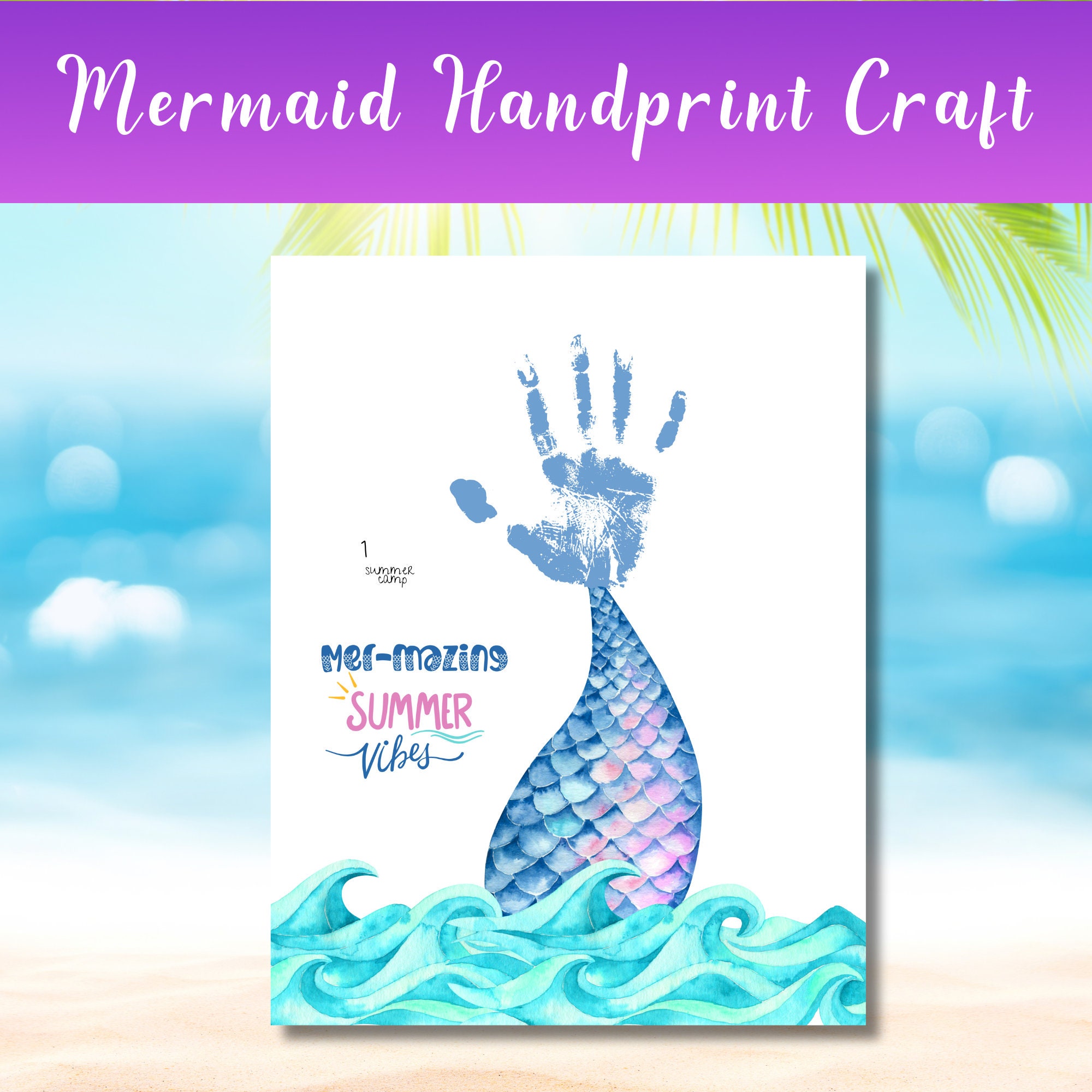 Summer Handprint Craft Bundle Summer Handprint Art for Toddler Summer ...