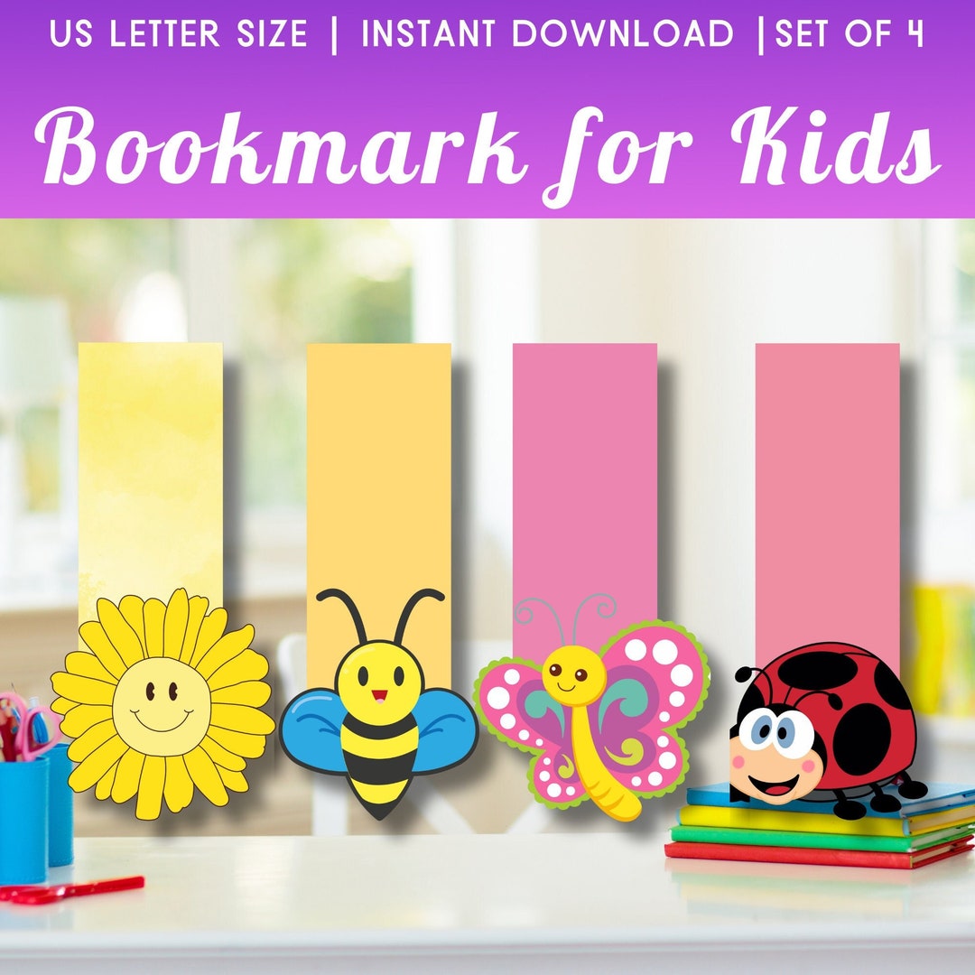 PRINTABLE Bookmarks for Kids Cute Bookmarks for Kids - Etsy