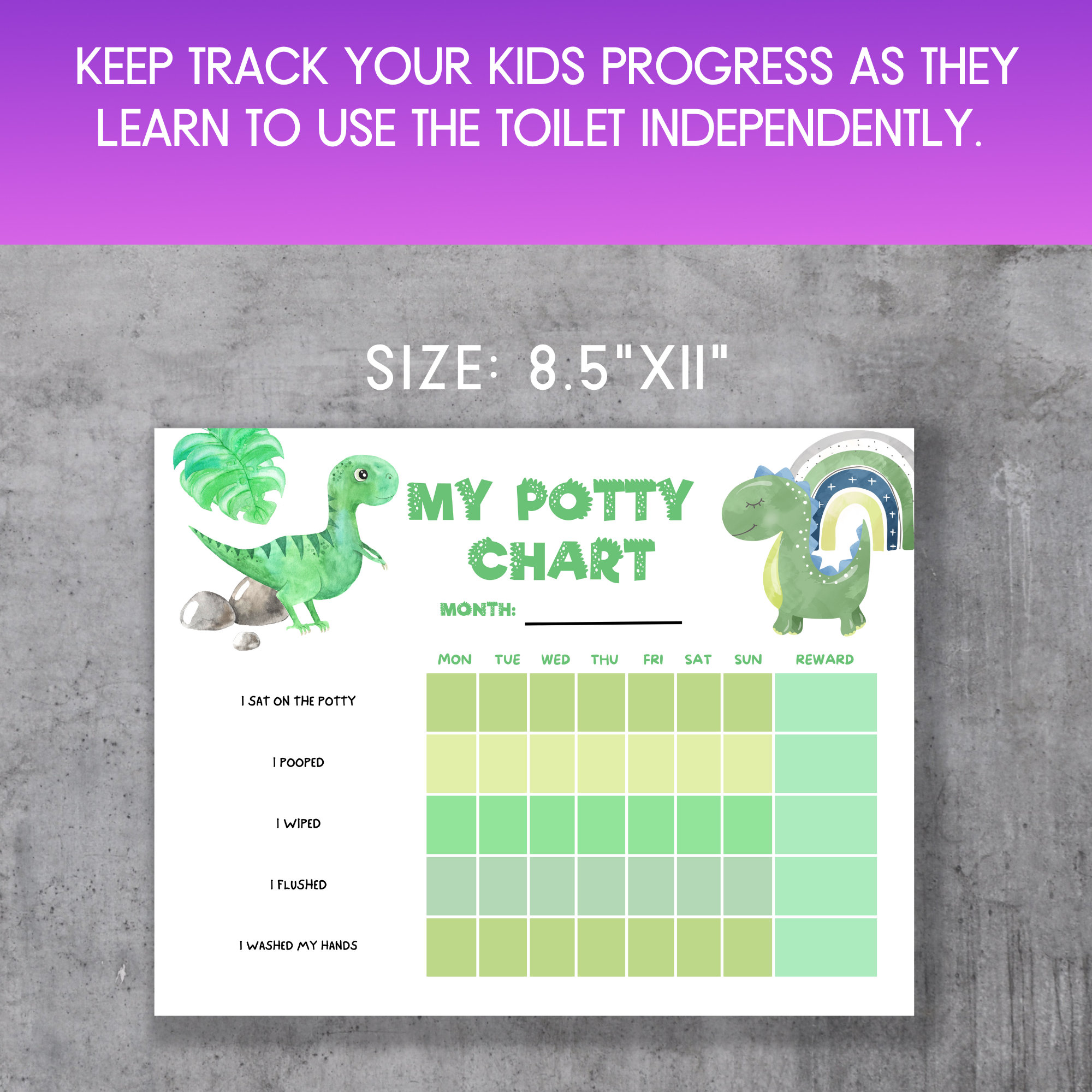 Potty Training Chart Printable, Potty Training Chart Boy, Reward Chart ...