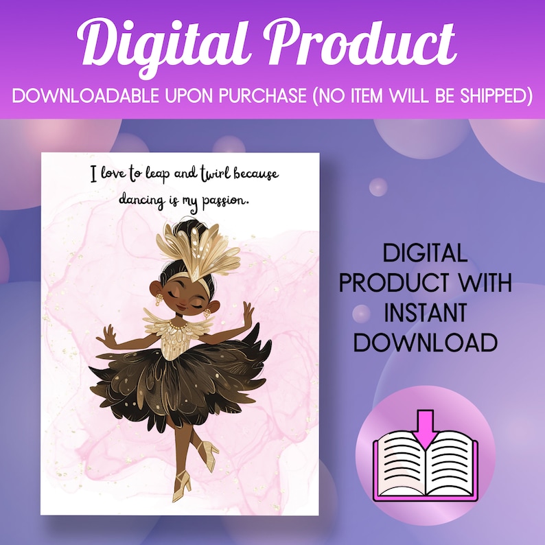 Ballet Journal Dance Journal Ballerina Dancer Printable Gifts for ...