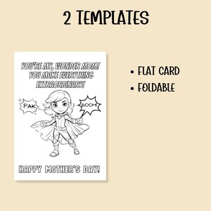 Mothers Day Coloring Card Printable Mother’s Day Card From Kids ...