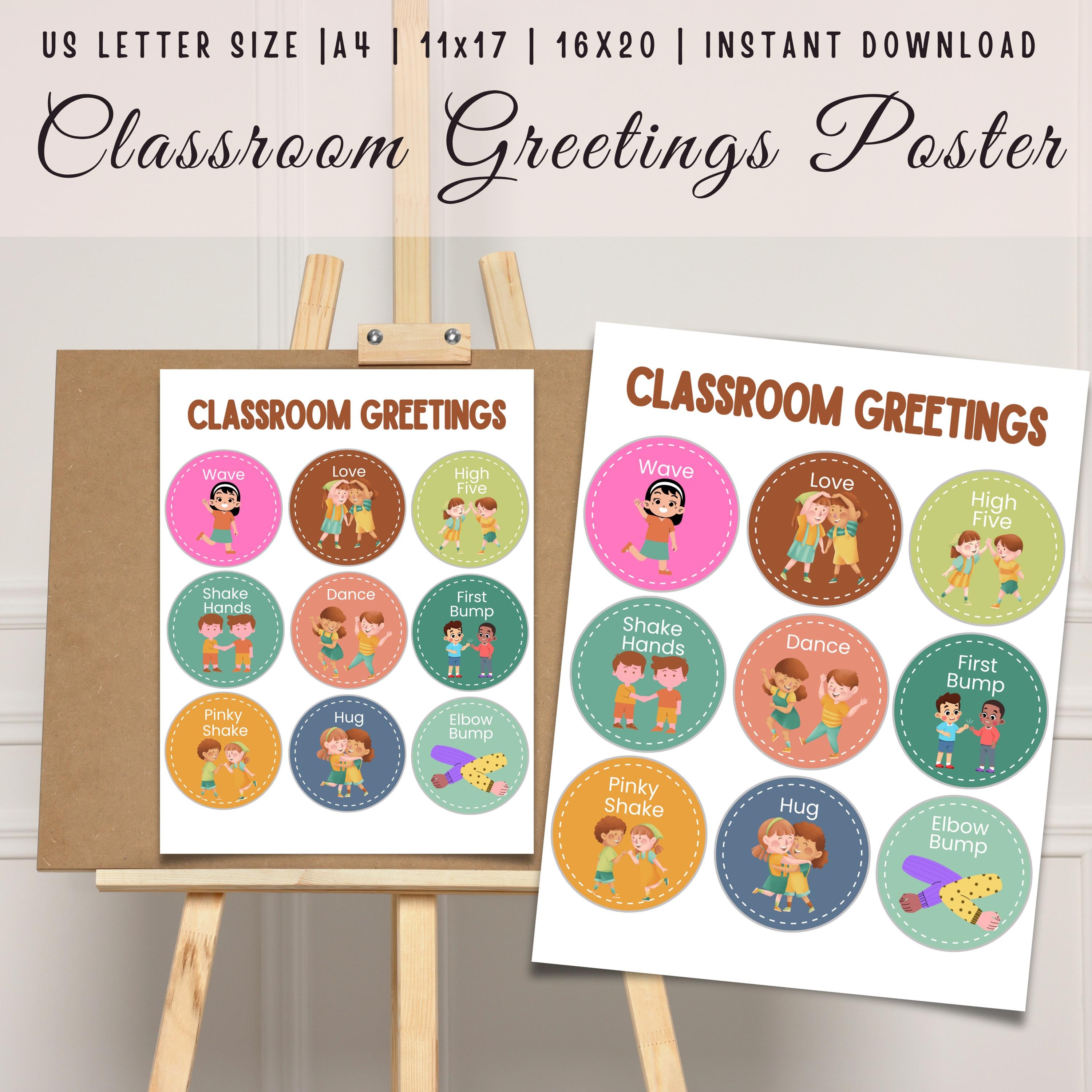 Classroom Greetings Poster Morning Greeting for Students Fun Morning ...