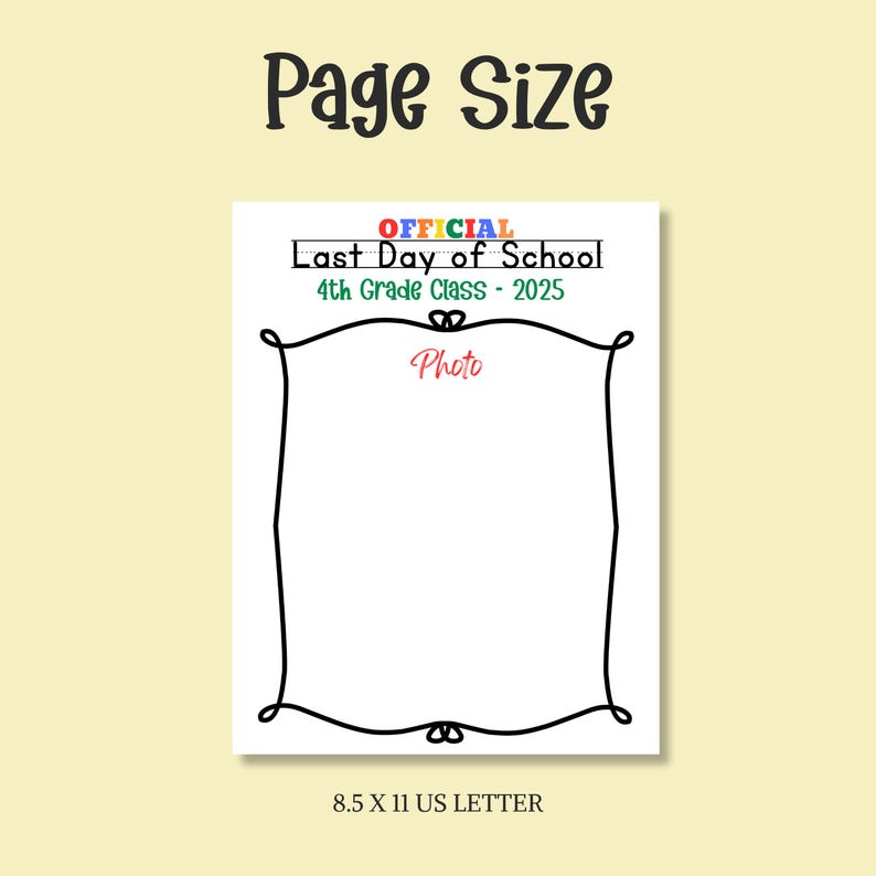 End of the Year Printable Autographs Sheet 2024-2025 Last Day of School ...