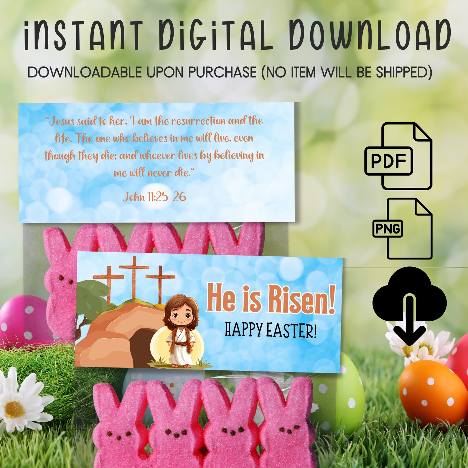 He is Risen Tell Your Peeps, Jesus is Risen Tell Your Peeps Easter ...