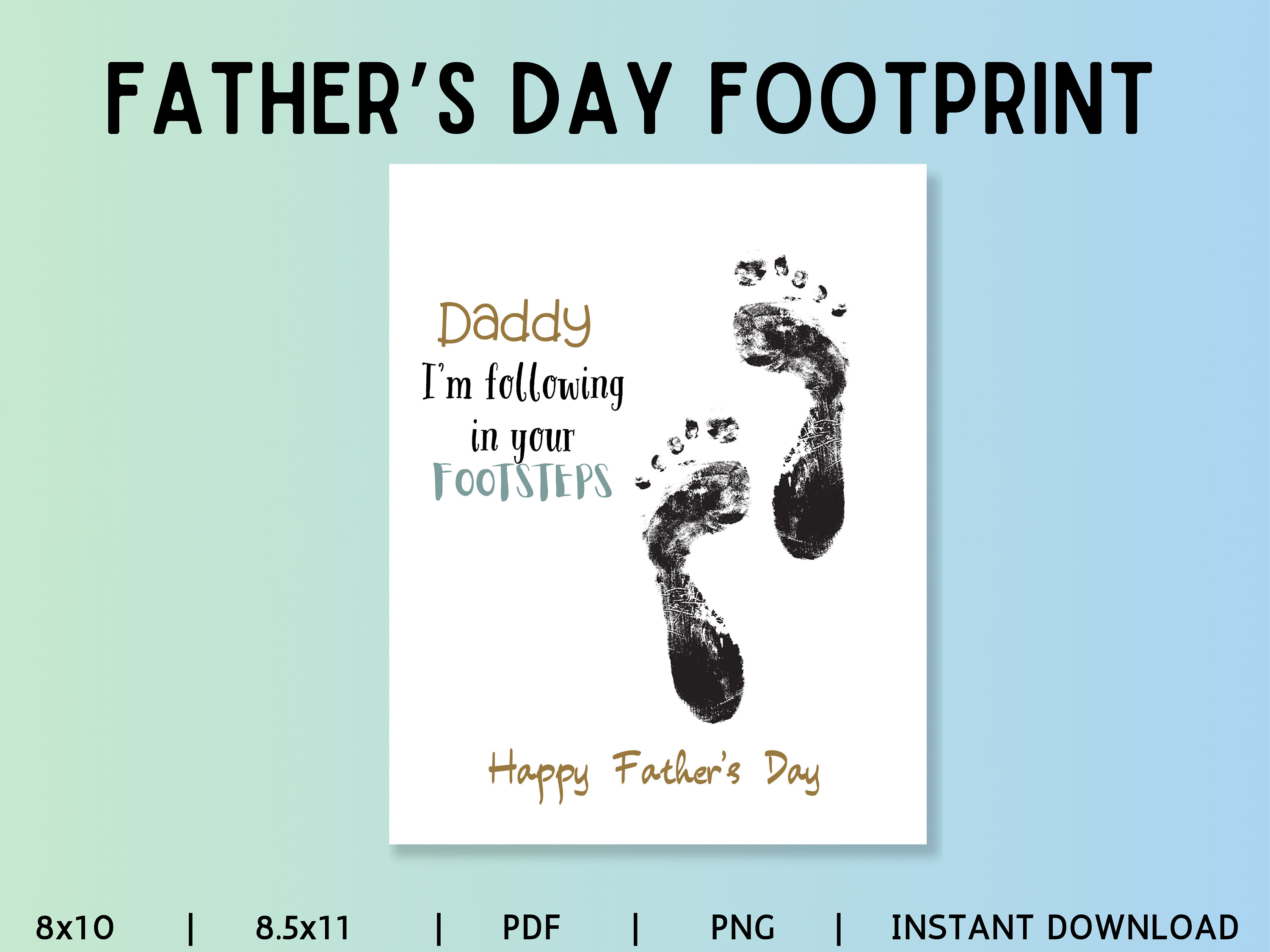 Fathers Day Footprint Craft Footsteps Footprint Art Father’s Day Craft ...