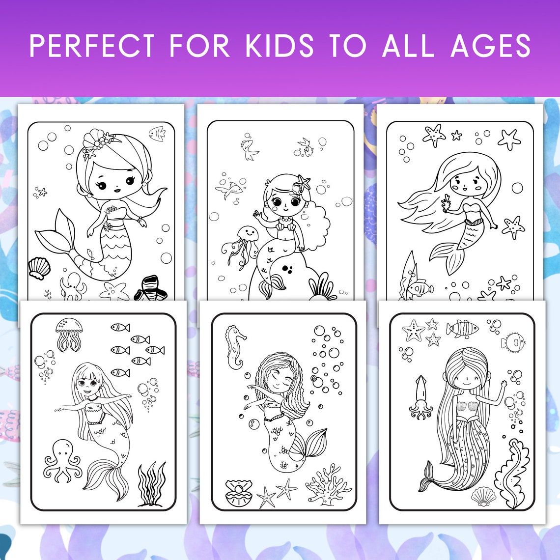 Printable Mermaid Coloring Pages Mermaid Coloring Book Coloring ...