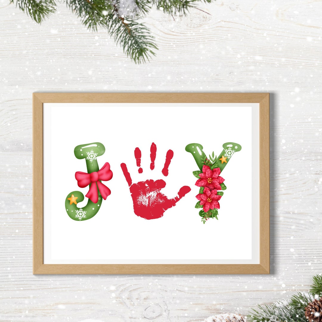 Christmas Handprint Art for Kids Craft Printable Toddler - Etsy