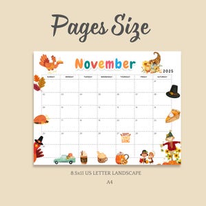 2025 Calendar Printable Kids Calendar 2025 Classroom Calendar School ...