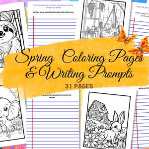 Coloring Pages for Kids Printable Writing Prompts Kids Spring ...