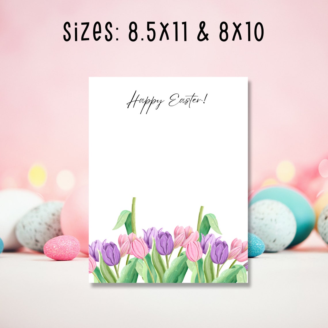 Easter Handprint Craft Tulip Art Printable Easter DIY Craft for Kids ...