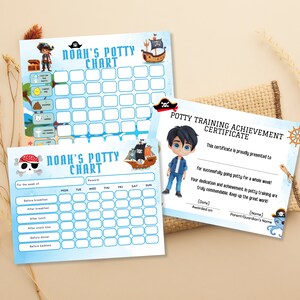 Custom Pirate Potty Chart for Boy Toilet Training Chart Kids ...