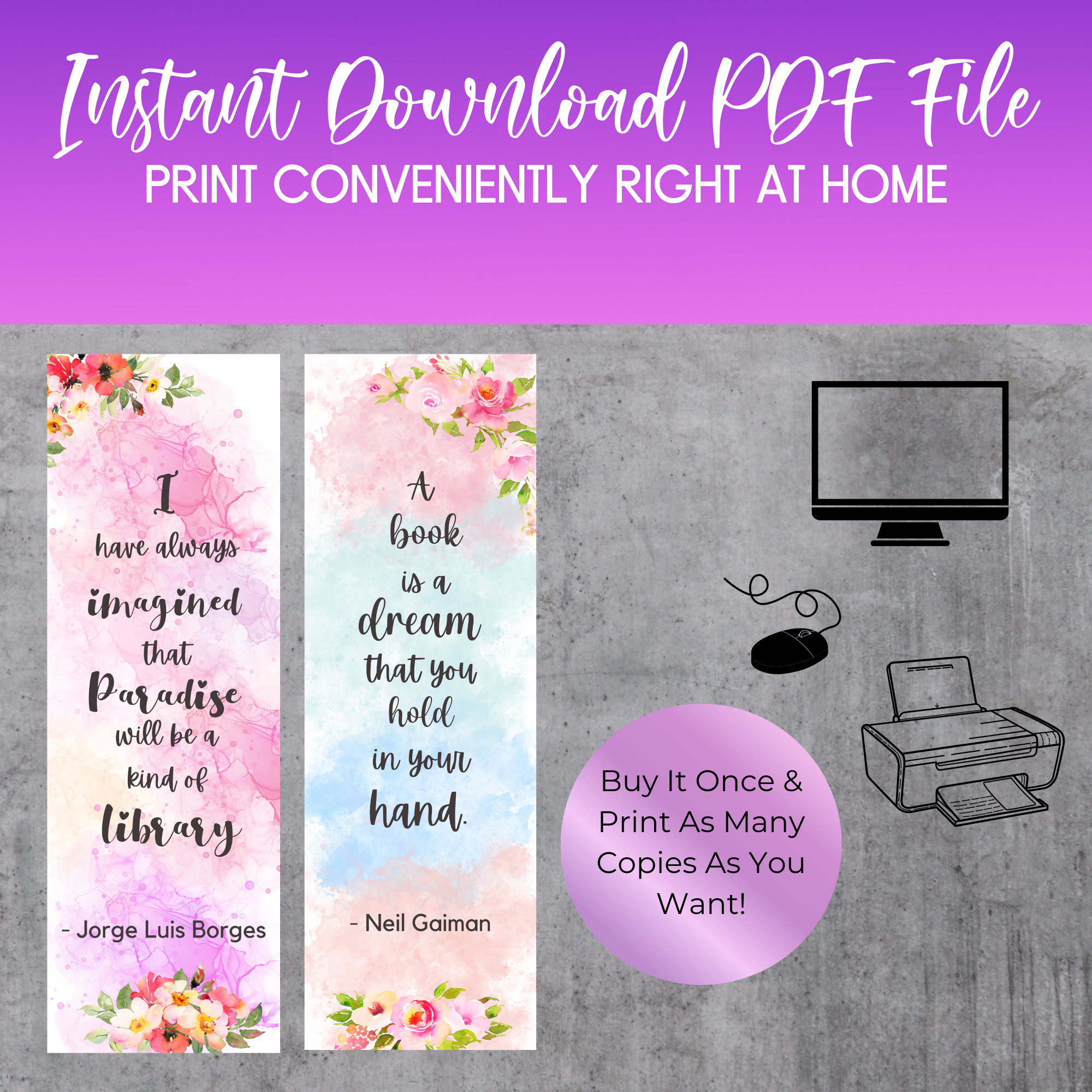 Reading Quotes for Bookmarks Unique Book Accessories Book Lover Bookish ...