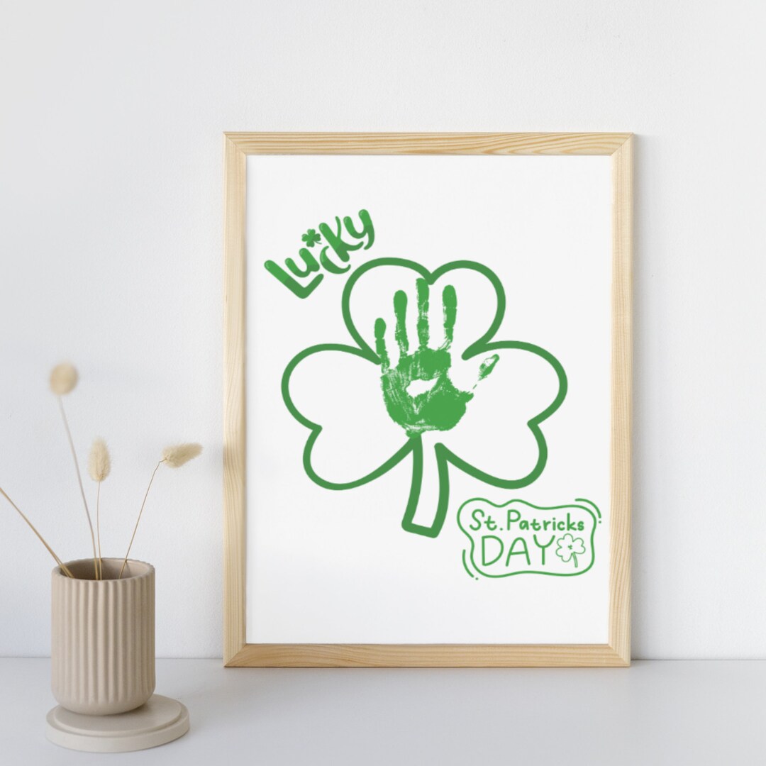 Handprint Craft for Kids Printable St Patricks Day Keepsake Shamrock ...