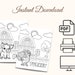 Farm Animals Farm Scene Coloring Set Educational Learning Printable ...