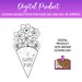 Mothers Day Flower Printable Coloring Mothers Day Bouquet Mother's Day ...