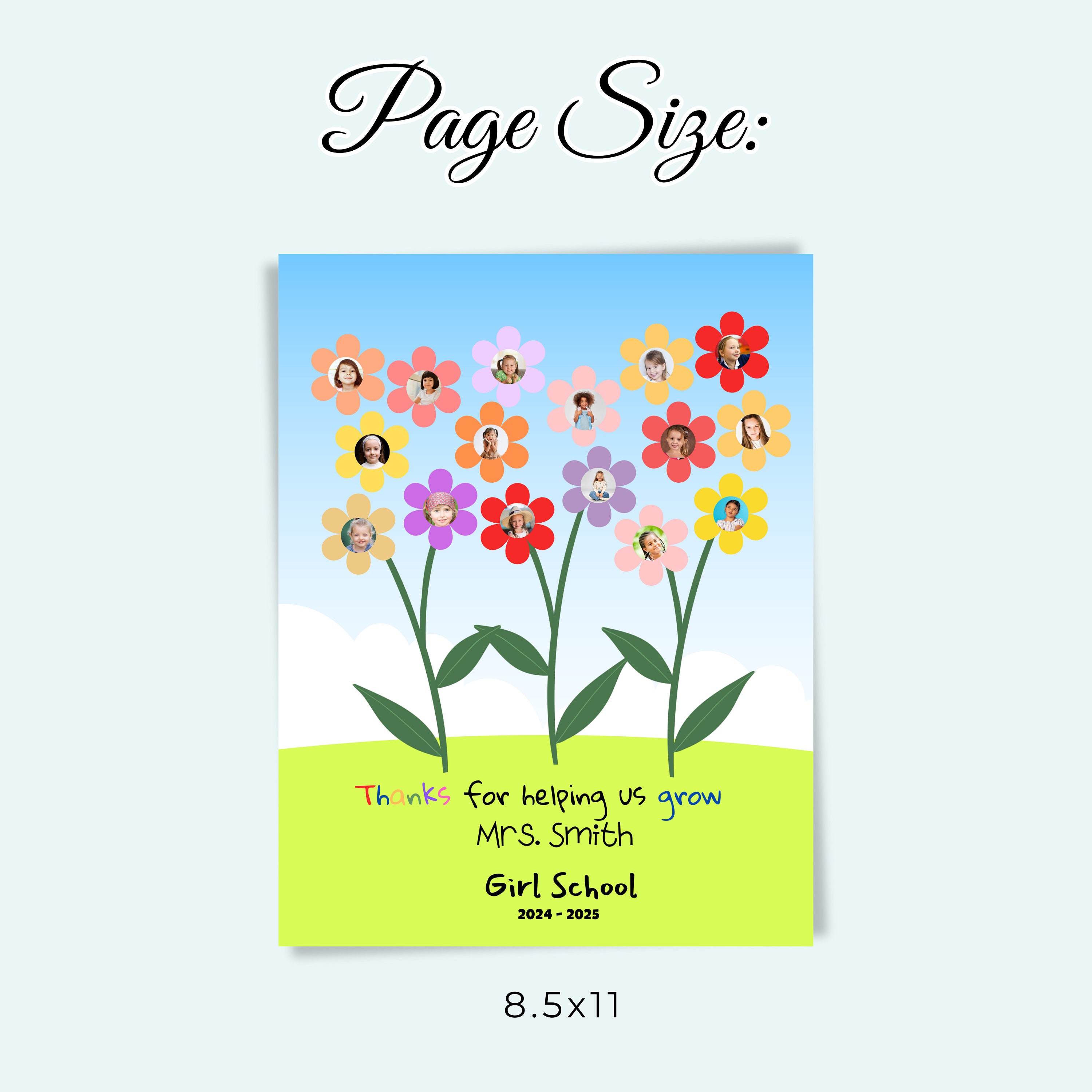 Teacher Photo Custom Editable Appreciation Gift From Student Photo ...