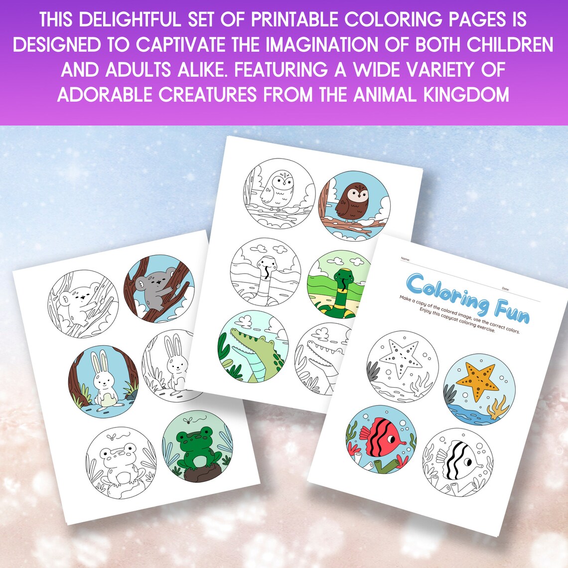 Coloring Pages for Kids Replicate Copy and Color Activity Printable ...