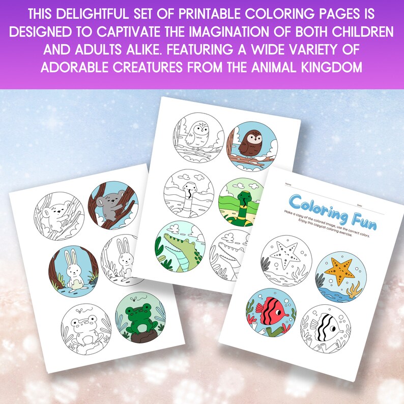 Coloring Pages for Kids Replicate Copy and Color Activity Printable ...