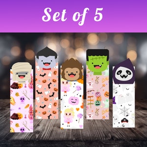 Bookmarks for Kids Zombie Mummy Vampire Frankenstein Halloween Bookmark ...