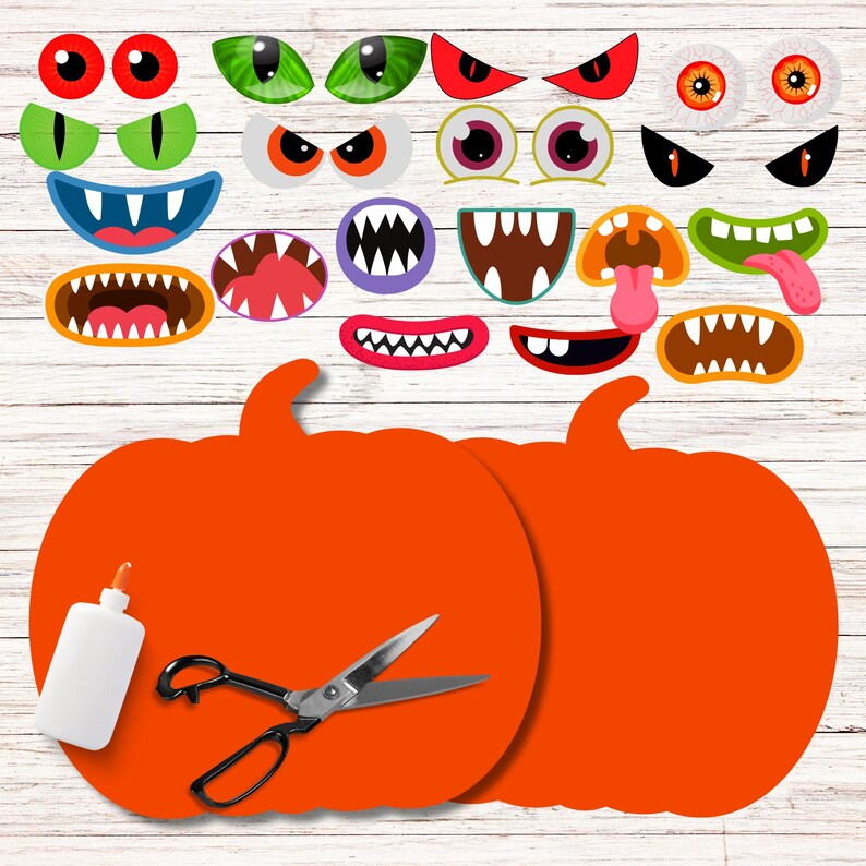 Build A Pumpkin Monster Digital Download Fun Seasonal Activity ...