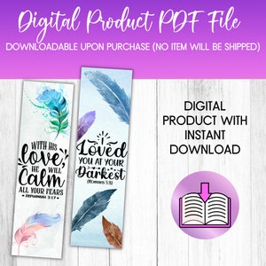 Bible Verses Scripture Bookmarks for Christian Women Men Latter Day ...