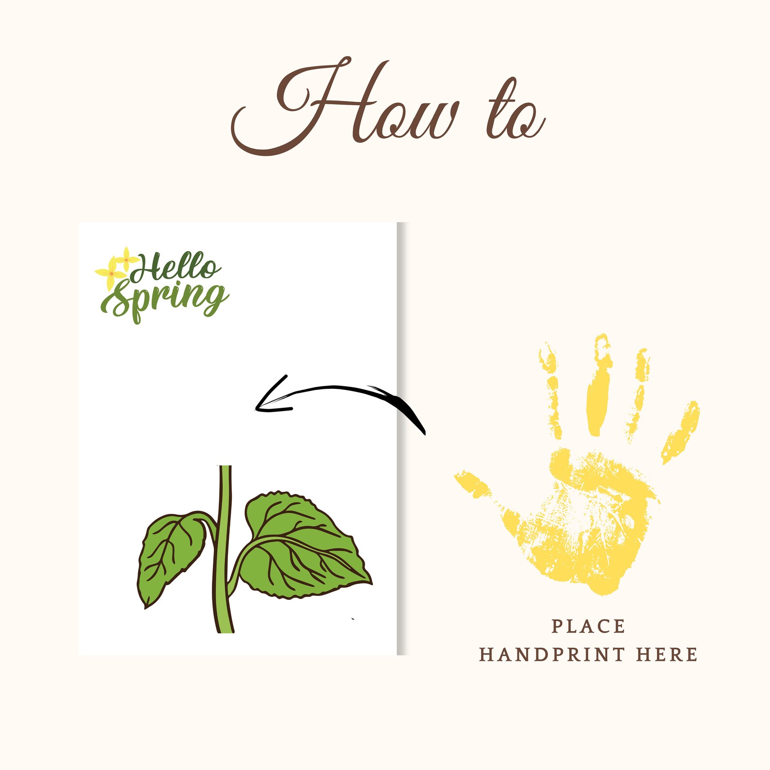 Flower Handprint Craft Spring Art Printable for Kids Toddlers Preschool ...